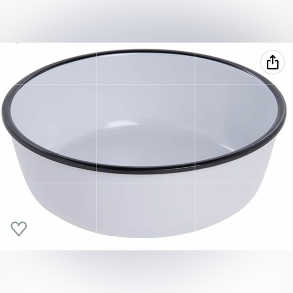 Kitchen | Hubert Serving Bowl Enamelware Look Melamine Whiteblack8 91 ...